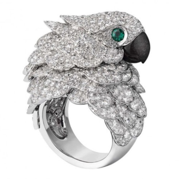 Jewelry | Topaz And Emerald Quartz Parrot Ring 6 7 | Poshmark